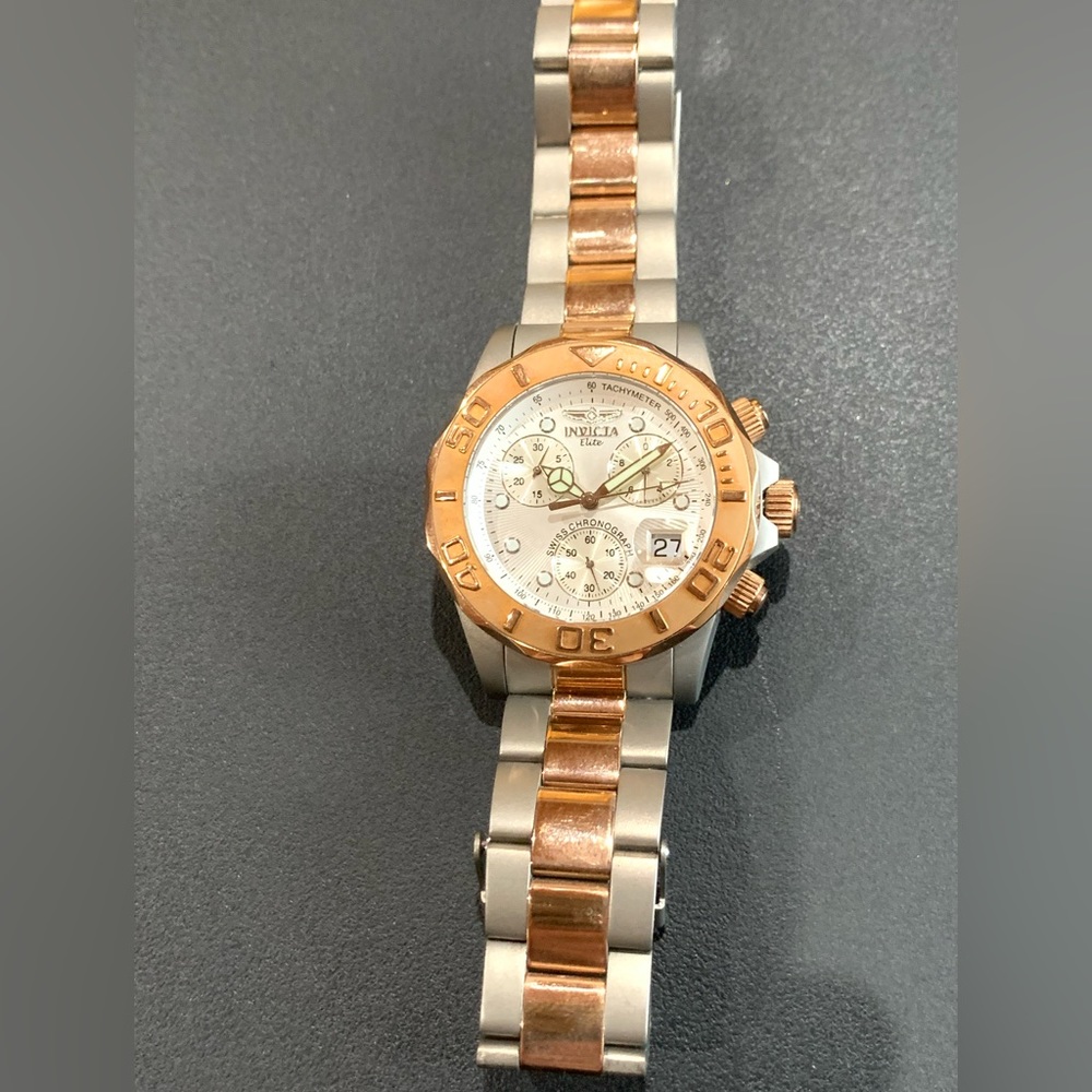 Invicta Swiss Elite Chronograph Stainless Steel/Rose … - Gem